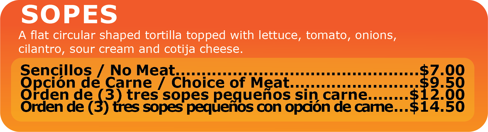 Menu – Meli Taqueria
