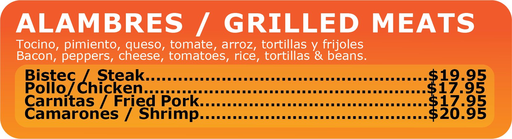 Menu – Meli Taqueria